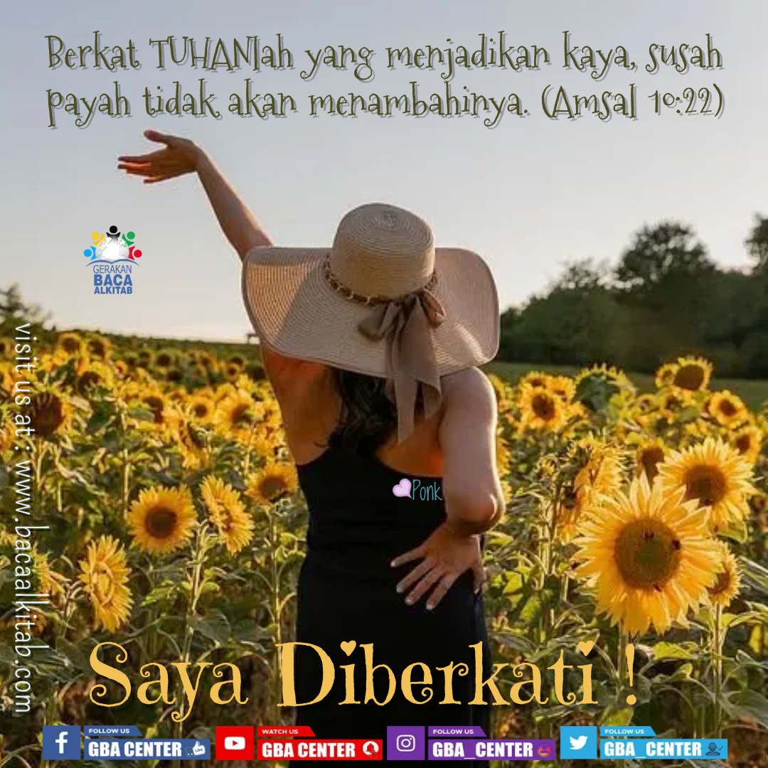 Saya Diberkati! | Amsal 10:22 (TB) - Gerakan Baca Alkitab