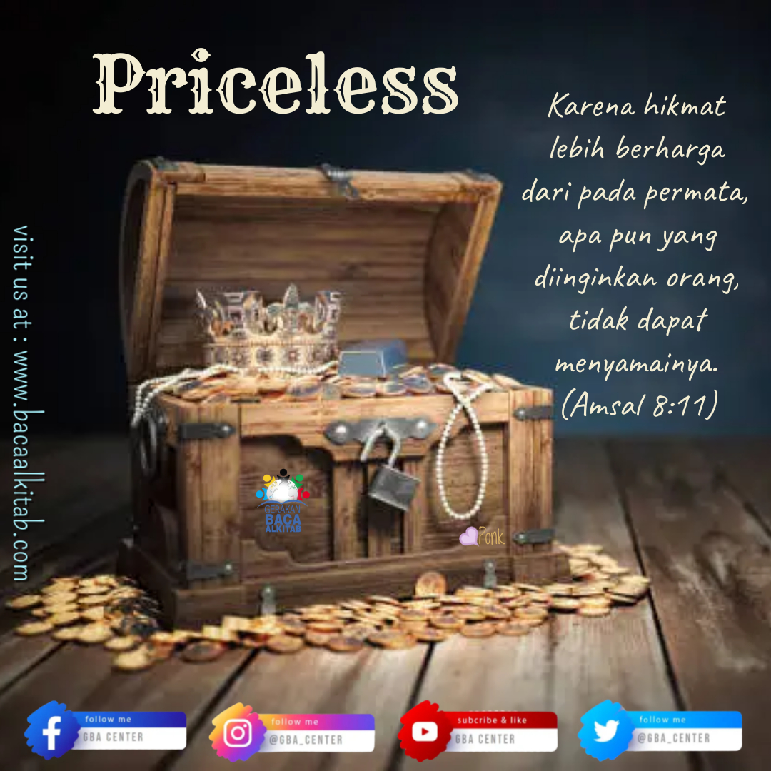 Priceless | Amsal 8:11 (TB) - Gerakan Baca Alkitab